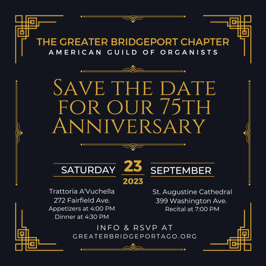 75th Chapter Anniversary – Dinner, Composer Recital, Member Salute ...